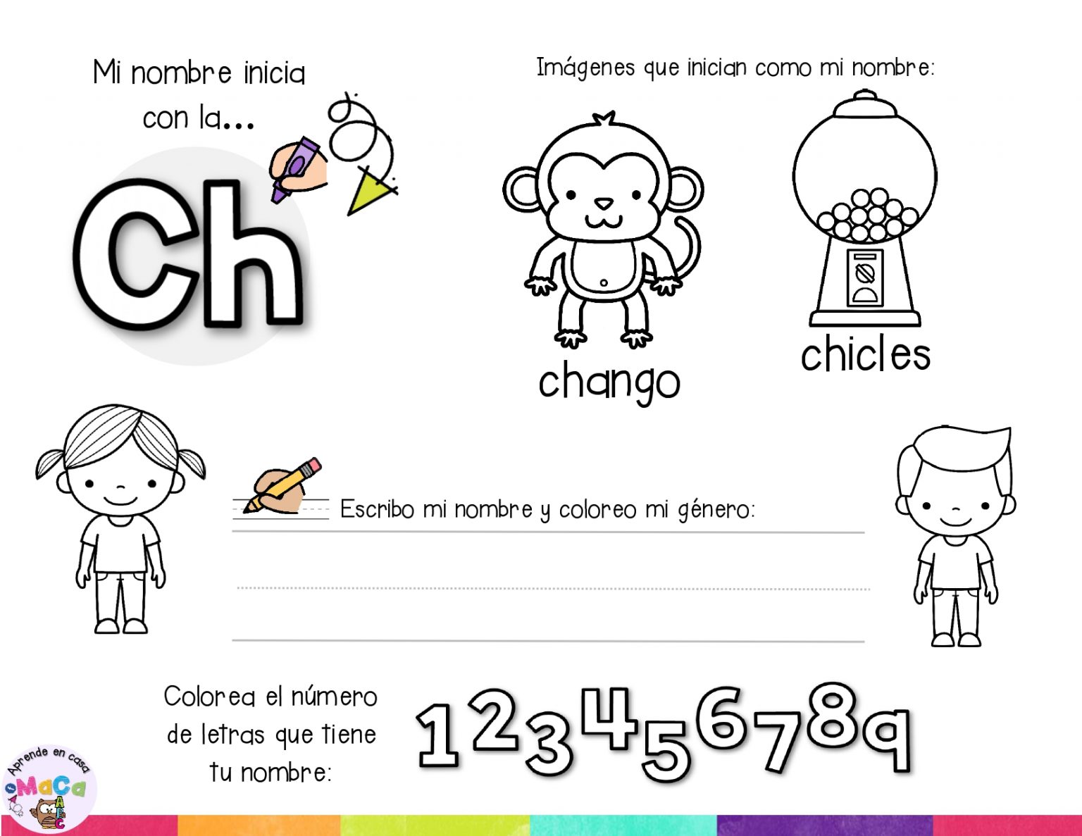 Aprendo y practico MI NOMBRE - Orientacion Andujar