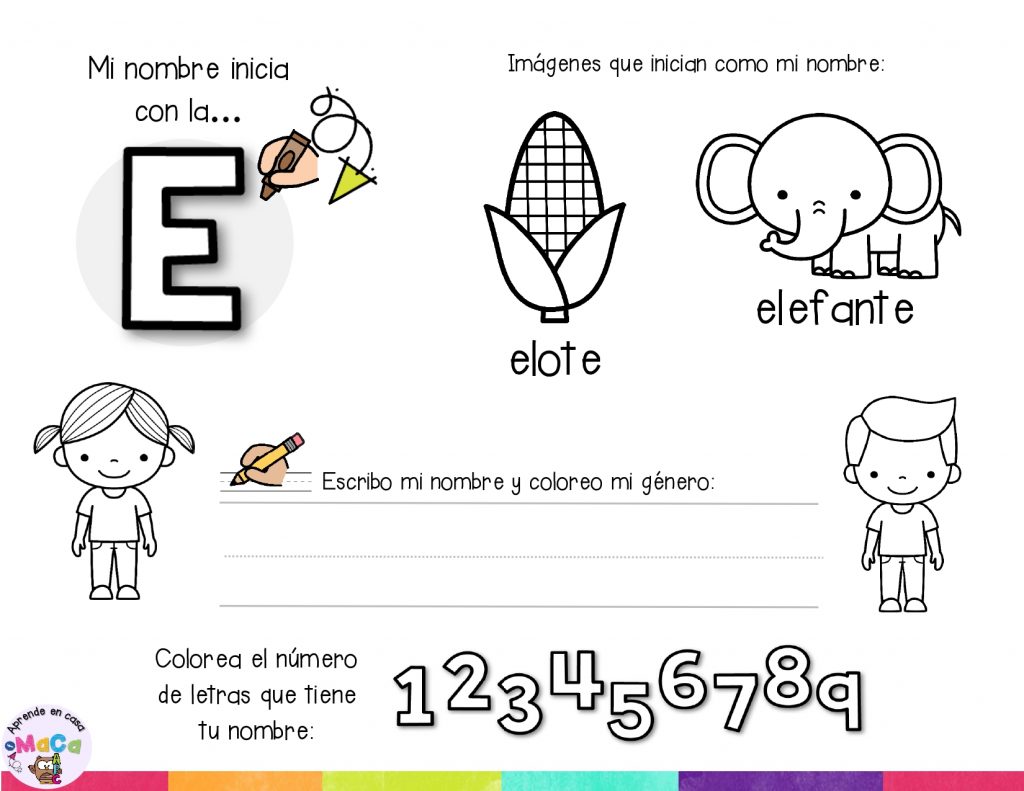 Aprendo y practico MI NOMBRE - Orientacion Andujar