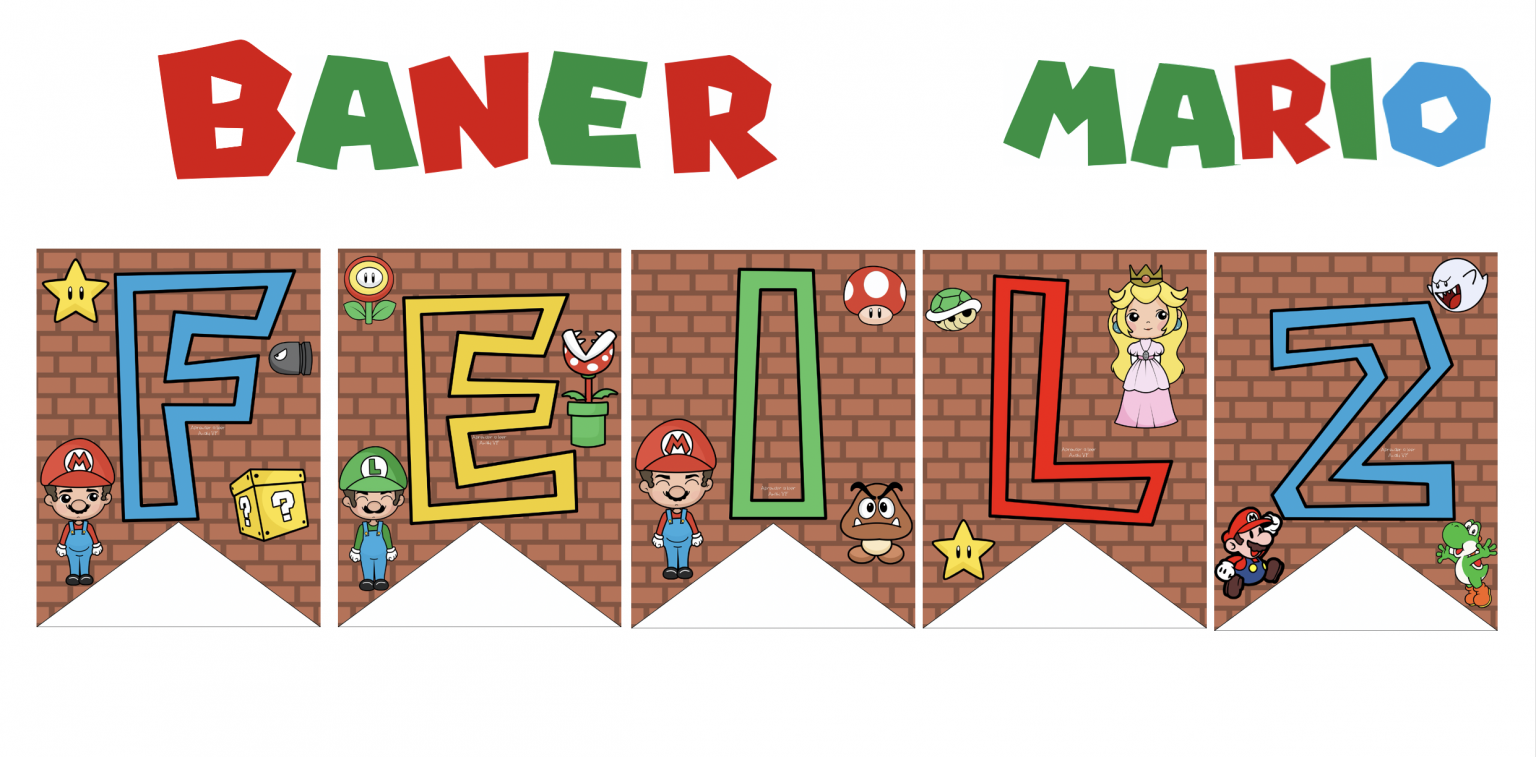 BANNER PARA DECORAR TU AULA día del niño + super mario - Orientacion ...