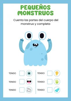 CUADERNILLO CONTAMOS LAS PARTES DEL CUERPO MIS QUERIDOS MONSTRUOS ...