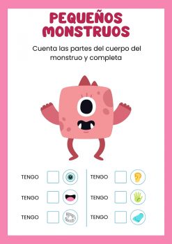 CUADERNILLO CONTAMOS LAS PARTES DEL CUERPO MIS QUERIDOS MONSTRUOS ...