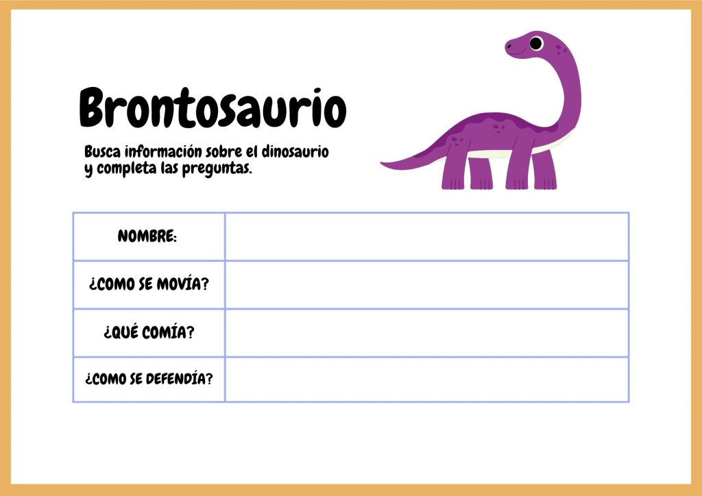 Cuadernillo de investigación sobre los dinosaurios - Orientacion Andujar