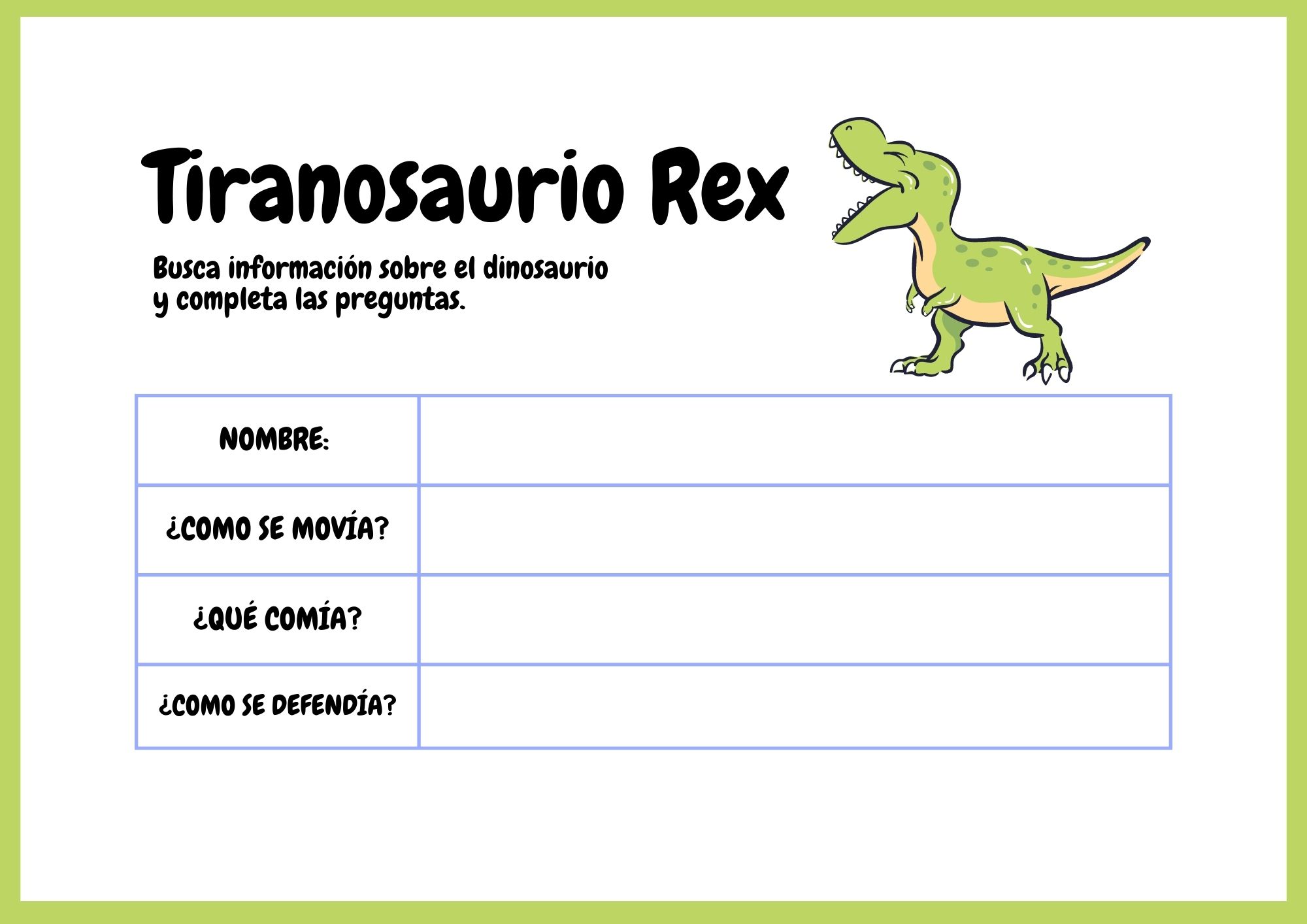 Cuadernillo de investigación sobre los dinosaurios - Orientacion Andujar