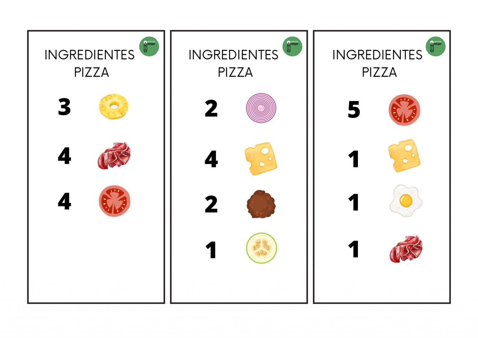 Juego DIVERTIDO de atención: CREA TU PROPIA PIZZA - Orientacion Andujar