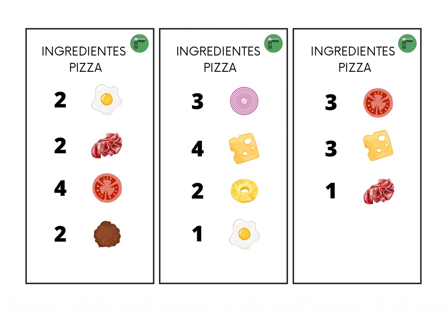Juego DIVERTIDO de atención: CREA TU PROPIA PIZZA - Orientacion Andujar