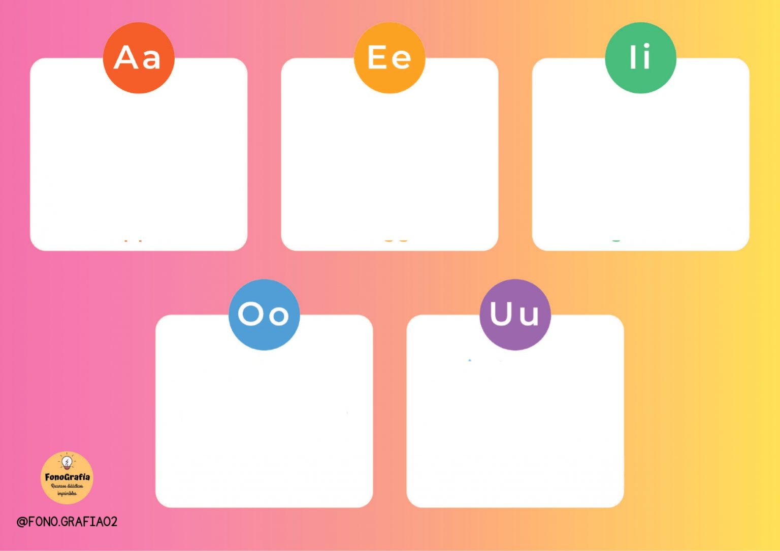 LECTOESCRITURA Ruleta y lotería para trabajar las vocales - Orientacion ...