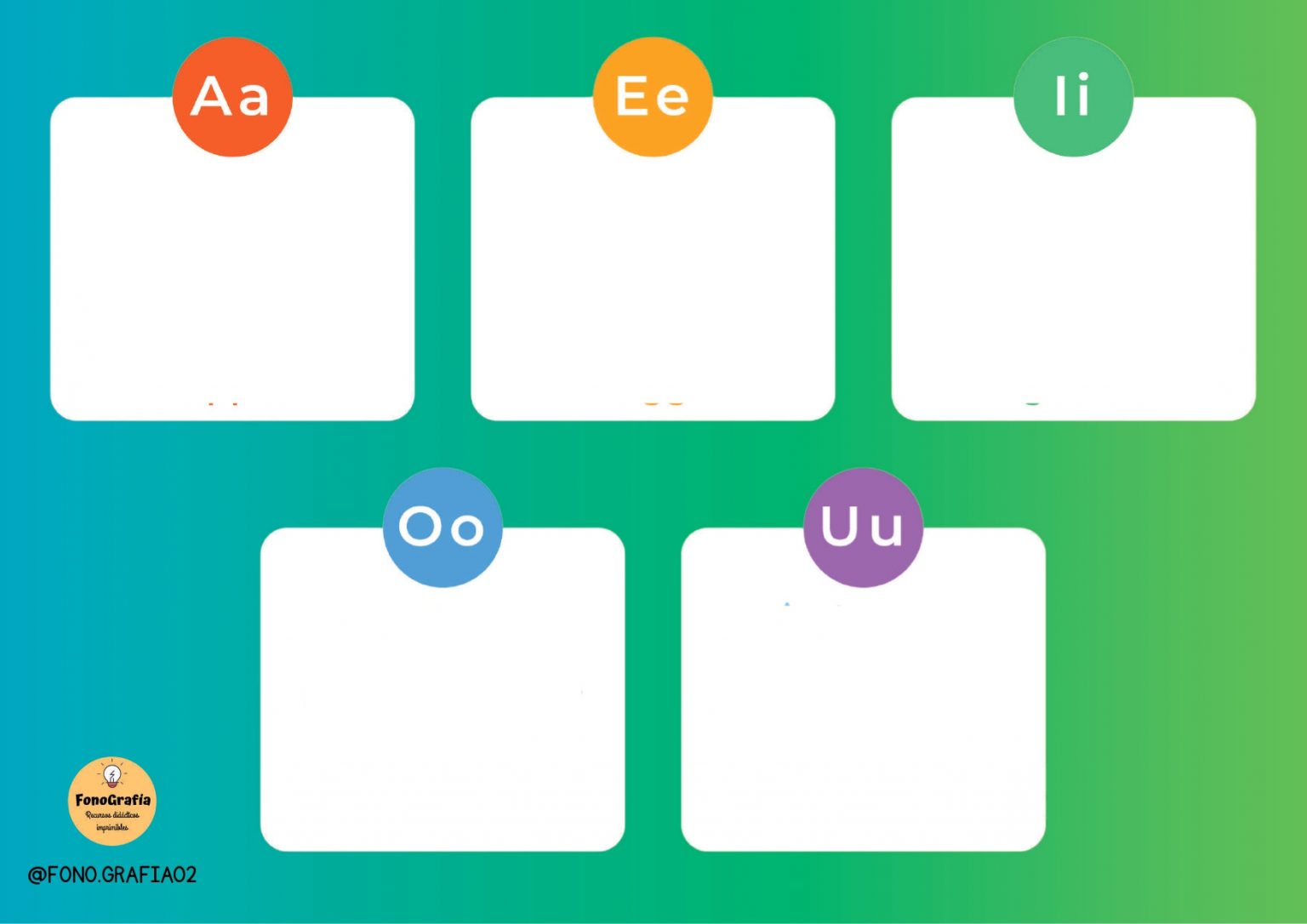 LECTOESCRITURA Ruleta y lotería para trabajar las vocales - Orientacion ...