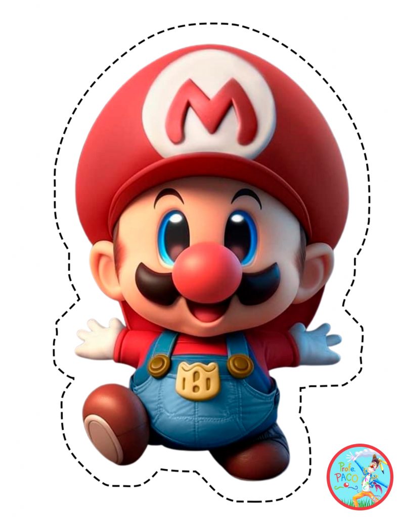 Personajes principales de #MarioBros bebés para recortar - Orientacion ...