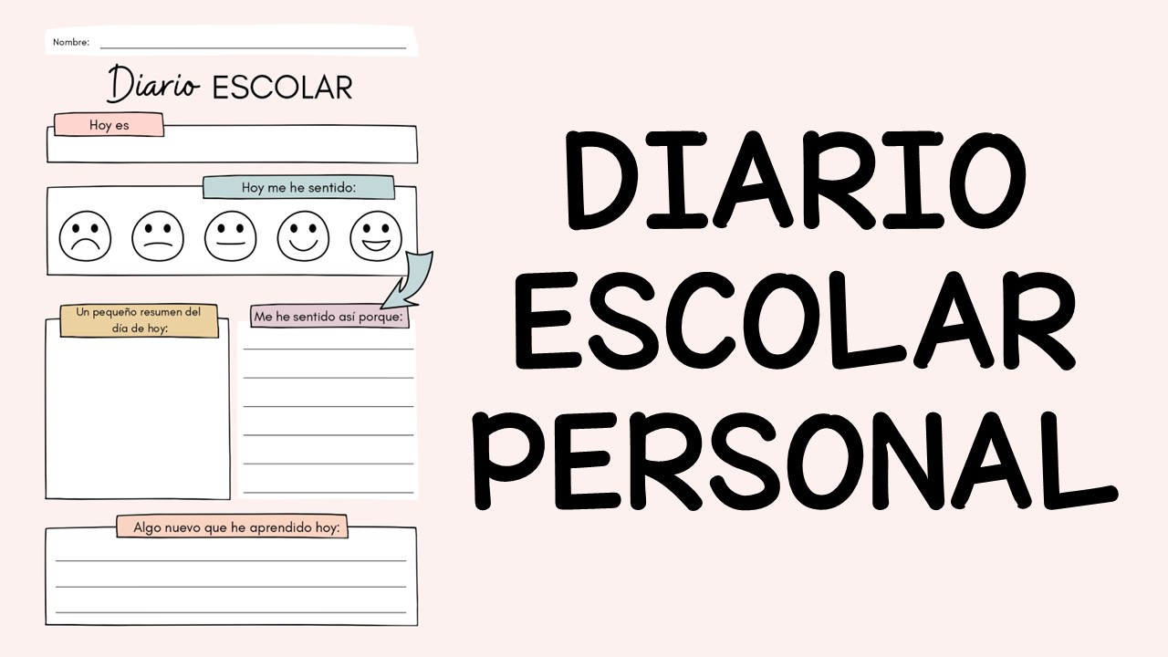 Plantilla para crear un diario escolar personal - Orientacion Andujar