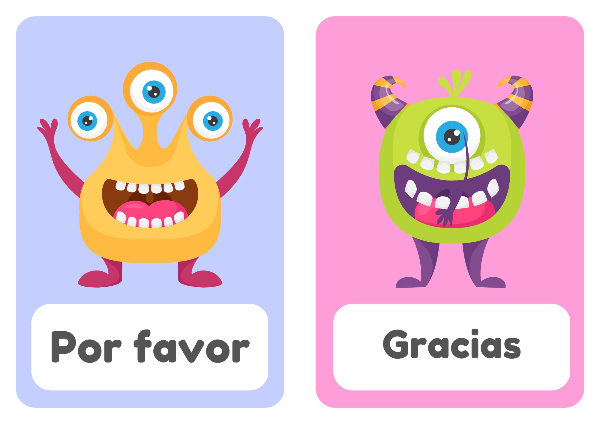 Palabras mágicas en tarjetas especial monstruos - Orientacion Andujar