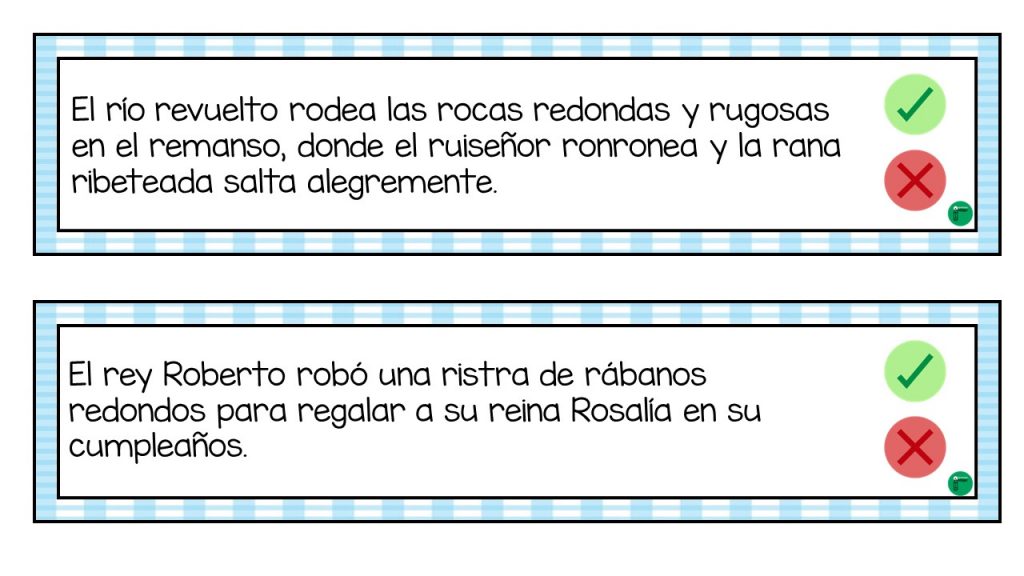 Lectura de frases, especial rotacismo - Orientacion Andujar