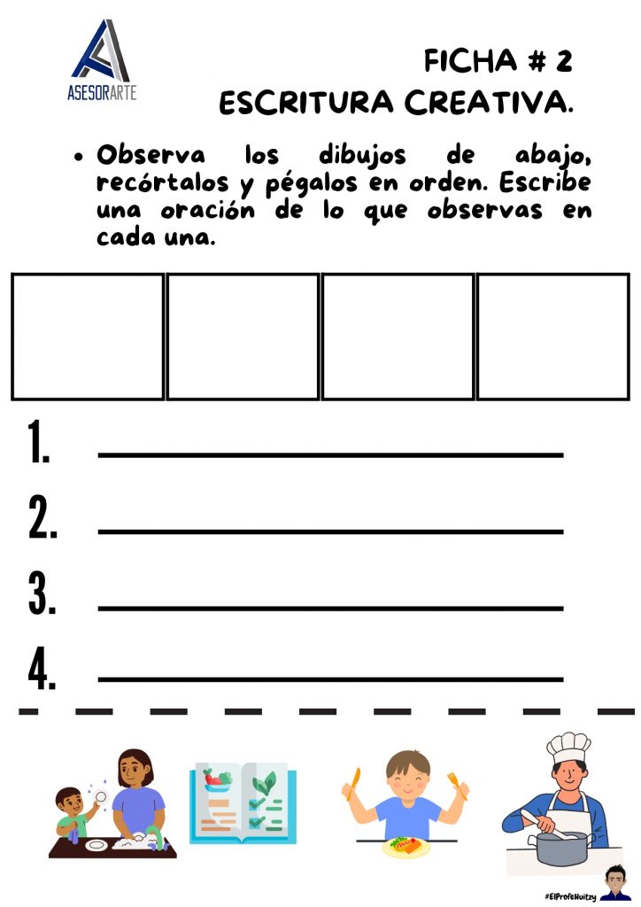 8 Fichas divertidas para trabajar la escritura creativa - Orientacion ...