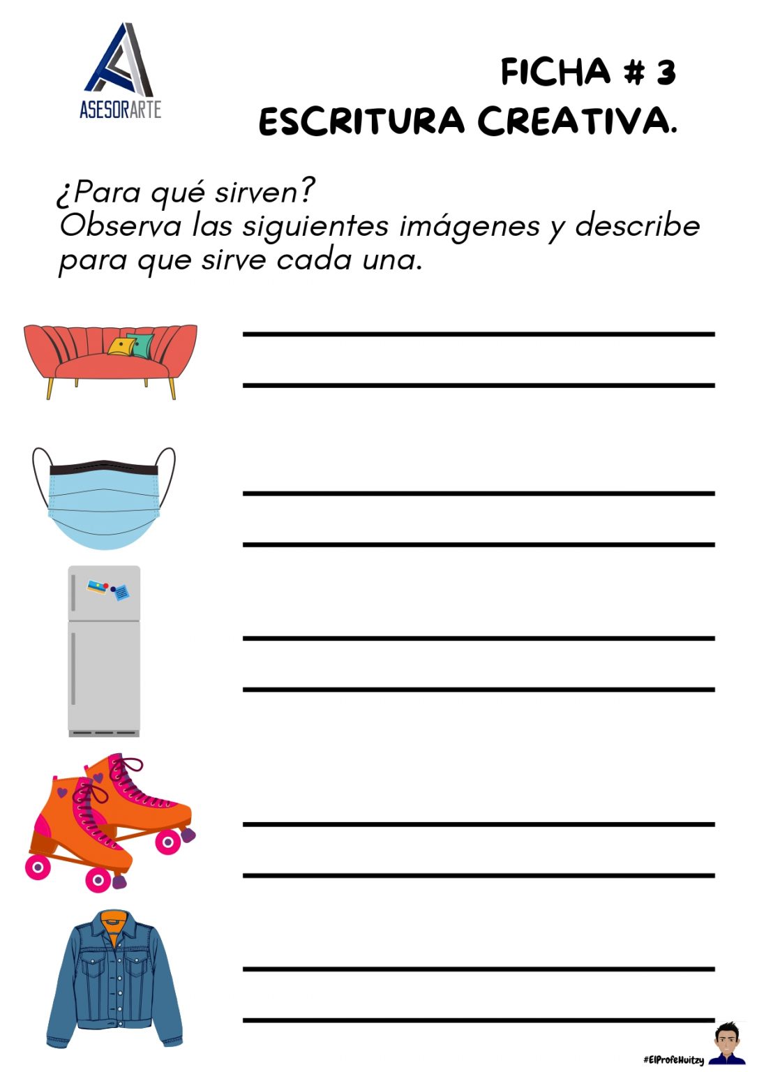 8 Fichas divertidas para trabajar la escritura creativa - Orientacion Andujar