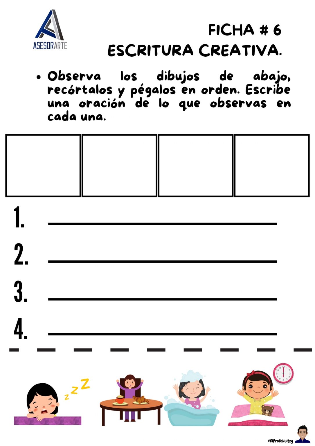 8 Fichas divertidas para trabajar la escritura creativa - Orientacion Andujar