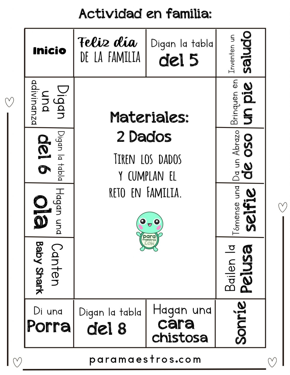 Actividades día de las familias - Orientacion Andujar