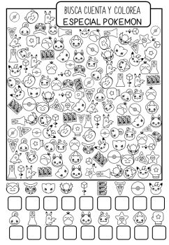 BUSCA Y COLOREA ESPECIAL POKEMON - Orientacion Andujar
