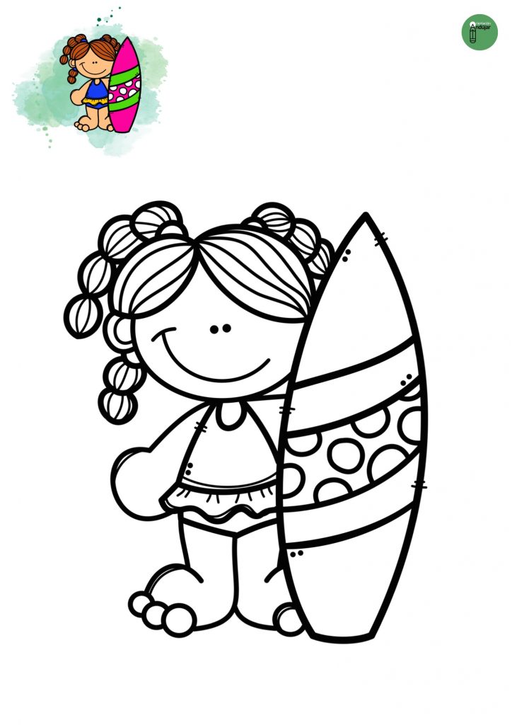 Dibujos de verano para colorear - Actividades de infantil y primaria