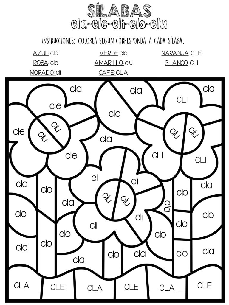 Colorea y aprende las silabas de forma divertida COLREAMOS SEGÚN ...