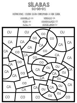 Colorea y aprende las silabas de forma divertida COLREAMOS SEGÚN ...