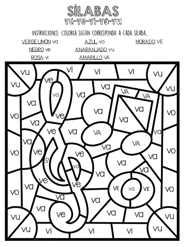 Colorea y aprende las silabas de forma divertida COLREAMOS SEGÚN ...