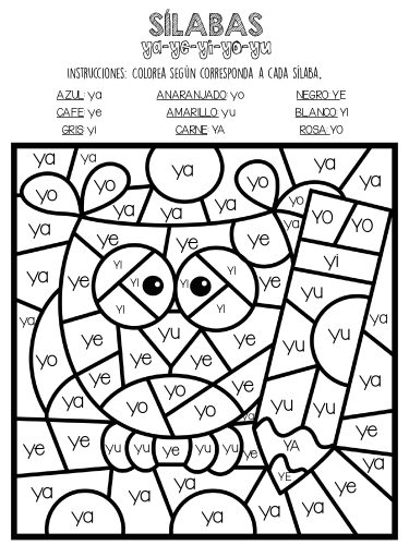 Colorea y aprende las silabas de forma divertida COLREAMOS SEGÚN ...