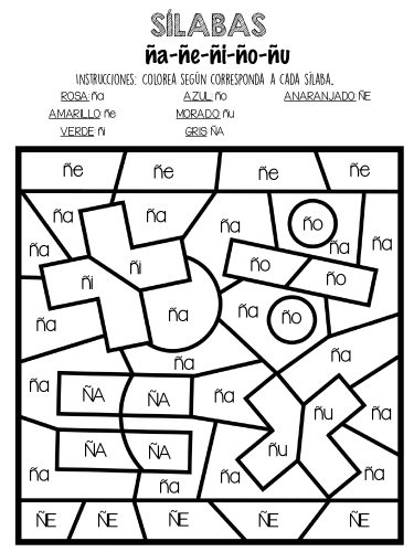 Colorea y aprende las silabas de forma divertida COLREAMOS SEGÚN ...