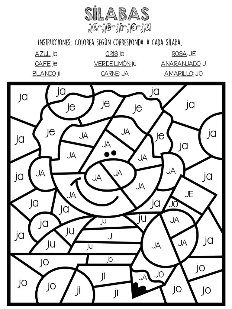 Colorea y aprende las silabas de forma divertida COLREAMOS SEGÚN ...
