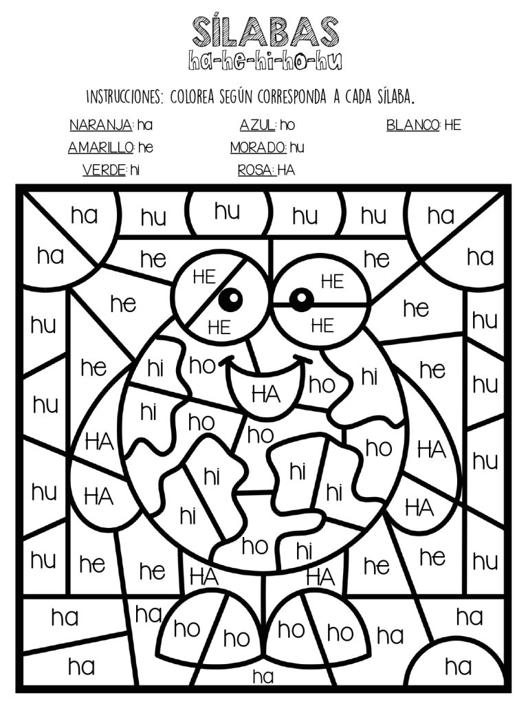 Colorea y aprende las silabas de forma divertida COLREAMOS SEGÚN ...