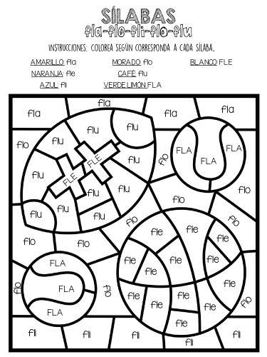 Colorea y aprende las silabas de forma divertida COLREAMOS SEGÚN ...