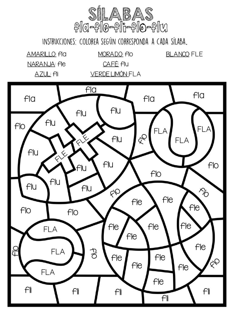 Colorea y aprende las silabas de forma divertida COLREAMOS SEGÚN ...