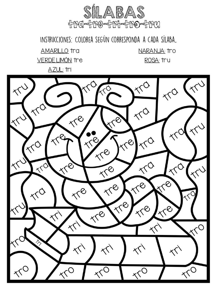 Colorea y aprende las silabas de forma divertida COLREAMOS SEGÚN ...