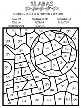 Colorea y aprende las silabas de forma divertida COLREAMOS SEGÚN ...