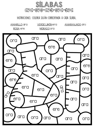 Colorea y aprende las silabas de forma divertida COLREAMOS SEGÚN ...