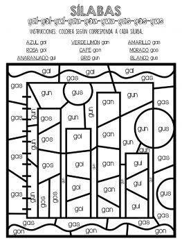 Colorea y aprende las silabas de forma divertida COLREAMOS SEGÚN ...