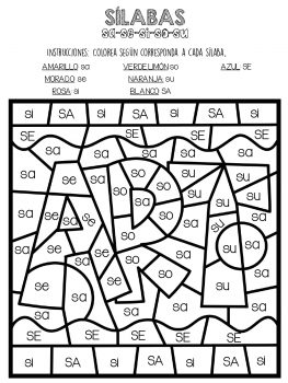 Colorea y aprende las silabas de forma divertida COLREAMOS SEGÚN ...