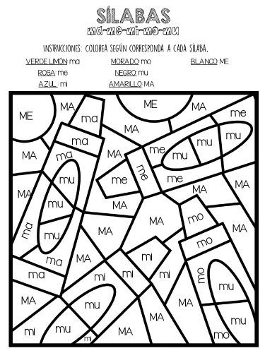 Colorea y aprende las silabas de forma divertida COLREAMOS SEGÚN ...