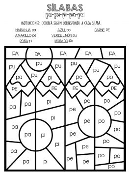 Colorea y aprende las silabas de forma divertida COLREAMOS SEGÚN ...