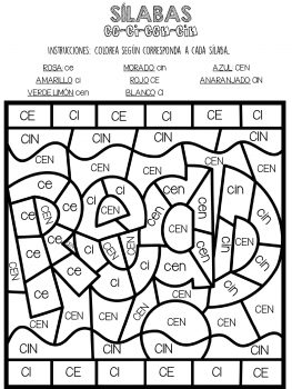 Colorea y aprende las silabas de forma divertida COLREAMOS SEGÚN ...