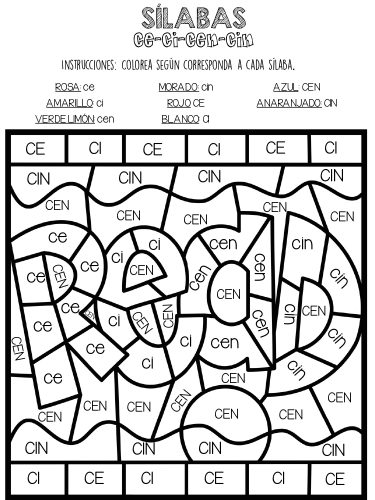 Colorea y aprende las silabas de forma divertida COLREAMOS SEGÚN ...