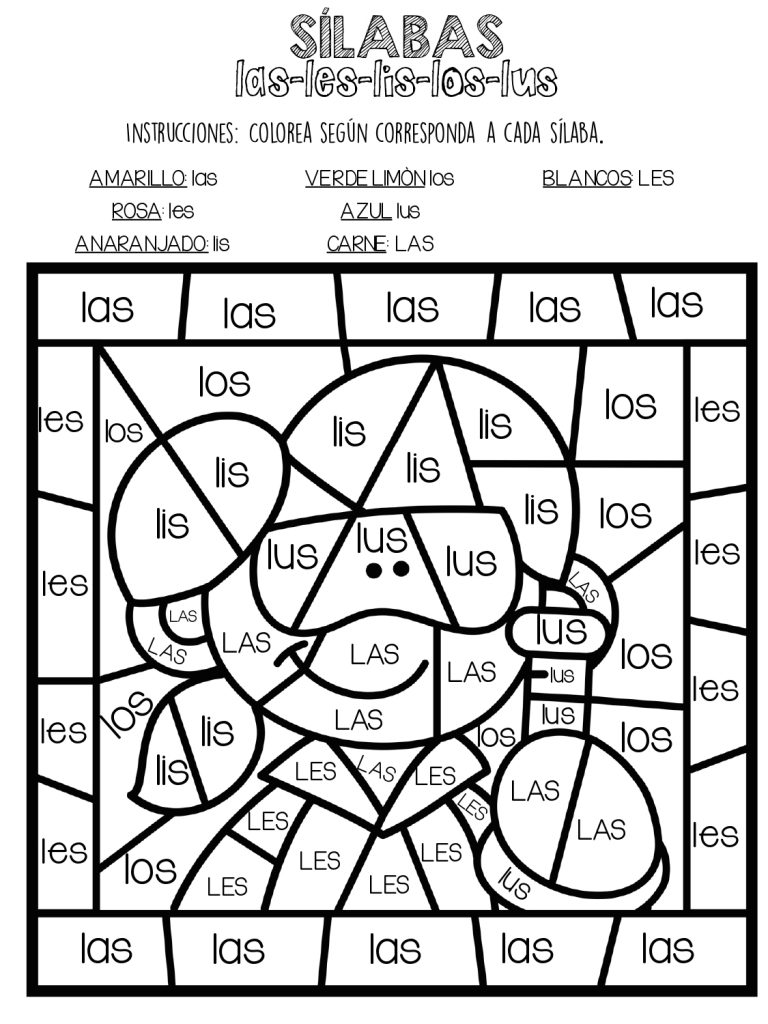 Colorea y aprende las silabas de forma divertida COLREAMOS SEGÚN ...