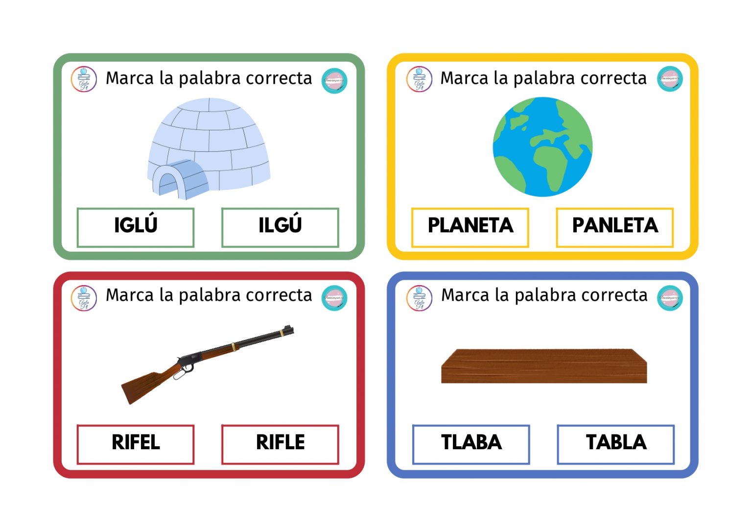 48 Tarjetas para trabajar dífonos con L, afianzar vocabulario ...
