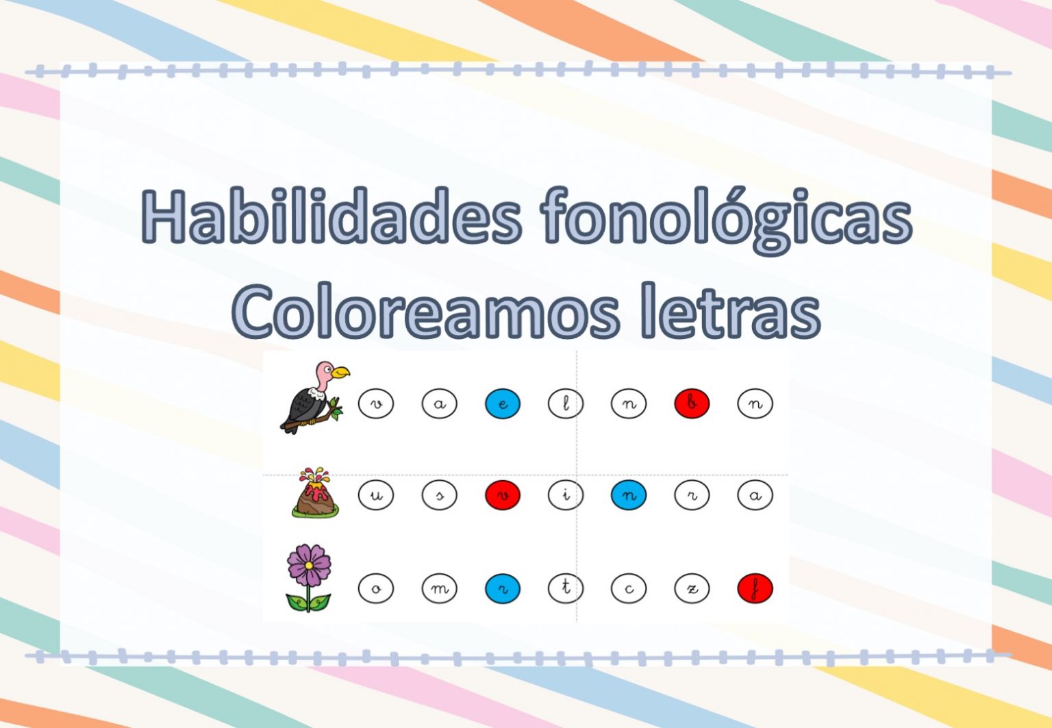Habilidades fonológicas Coloreamos letras - Orientacion Andujar