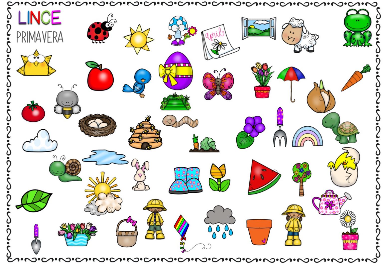 LINCE DE LA PRIMAVERA + 48 tarjetas VOCABULARIO - Orientacion Andujar