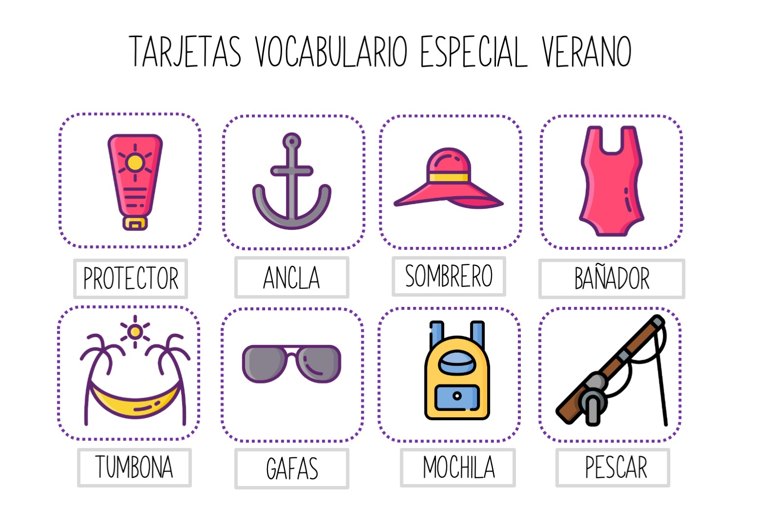 LINCE DEL VERANO + 56 tarjetas VOCABULARIO - Orientacion Andujar