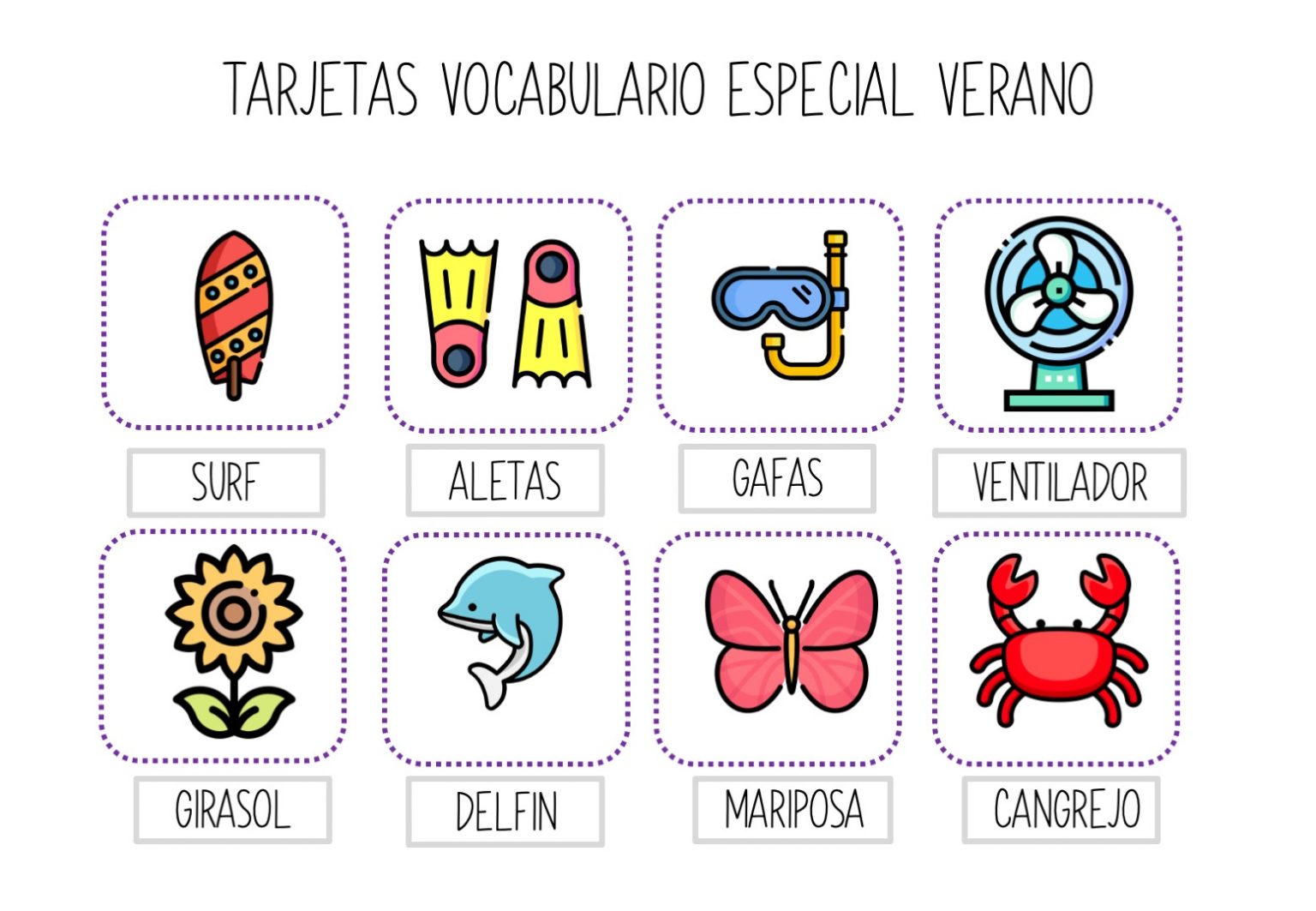 LINCE DEL VERANO + 56 tarjetas VOCABULARIO - Orientacion Andujar