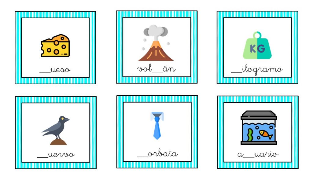 Ortografía C -K – Q: Baraja de cartas con pistas visuales - Orientacion ...