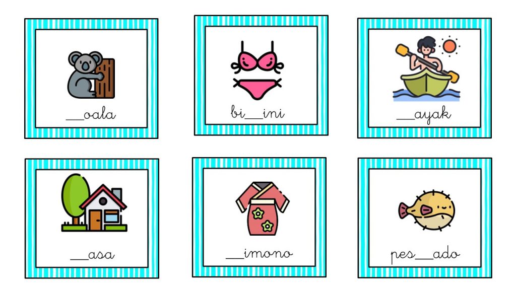 Ortografía C -K – Q: Baraja de cartas con pistas visuales - Orientacion ...