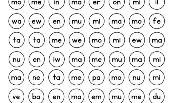 Trabajamos la atención coloreando sílabas ma-me-mi-mo-mu (2 ...