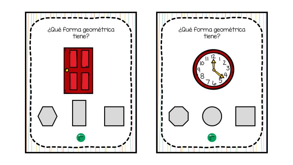 Tarjetas: Objetos con formas geométricas - Orientacion Andujar