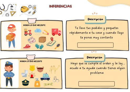 ADIVINA ADIVINANZA Trabajamos las profesiones mediante inferencias ...